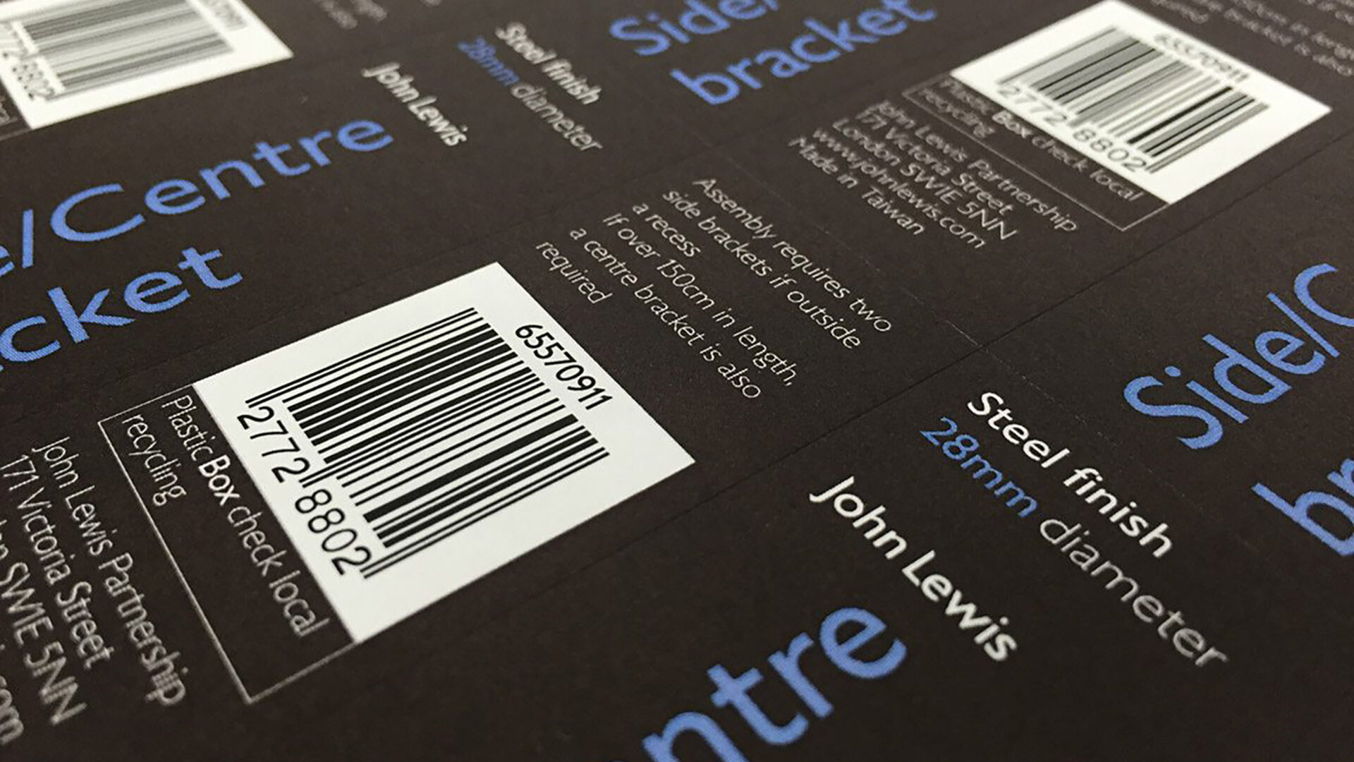 Digitally Printed Packaging for John Lewis | Galloways